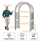 Metal Garden Arch Trellis - Arbor Pergola, Supports Climbing Plants, V ...