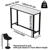 41.4” Tall Rectangular Bar Table Countertop Pub Table – WisFor