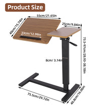 Adjustable Sofa Table Overbed Table w/Hidden Wheel – WisFor