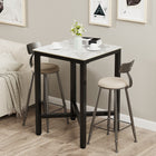 Square Pub Table Bar Table Sintered Stone-top Bistro Kitchen Dining Ta ...