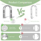 Metal Garden Arch Trellis - Arbor Pergola, Supports Climbing Plants, V ...