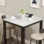 Square Pub Table Bar Table Sintered Stone-top Bistro Kitchen Dining Ta ...