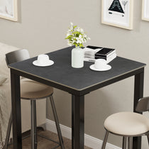 Square Pub Table Bar Table Sintered Stone-top Bistro Kitchen Dining Ta ...