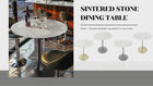 Dining Table: Sintered Stone Round Dining Table No Chairs Leisure Kitc ...