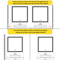 RGB Bathroom Mirror - Backlit, RGB Lights, Touch Sensor, Dimmable – WisFor