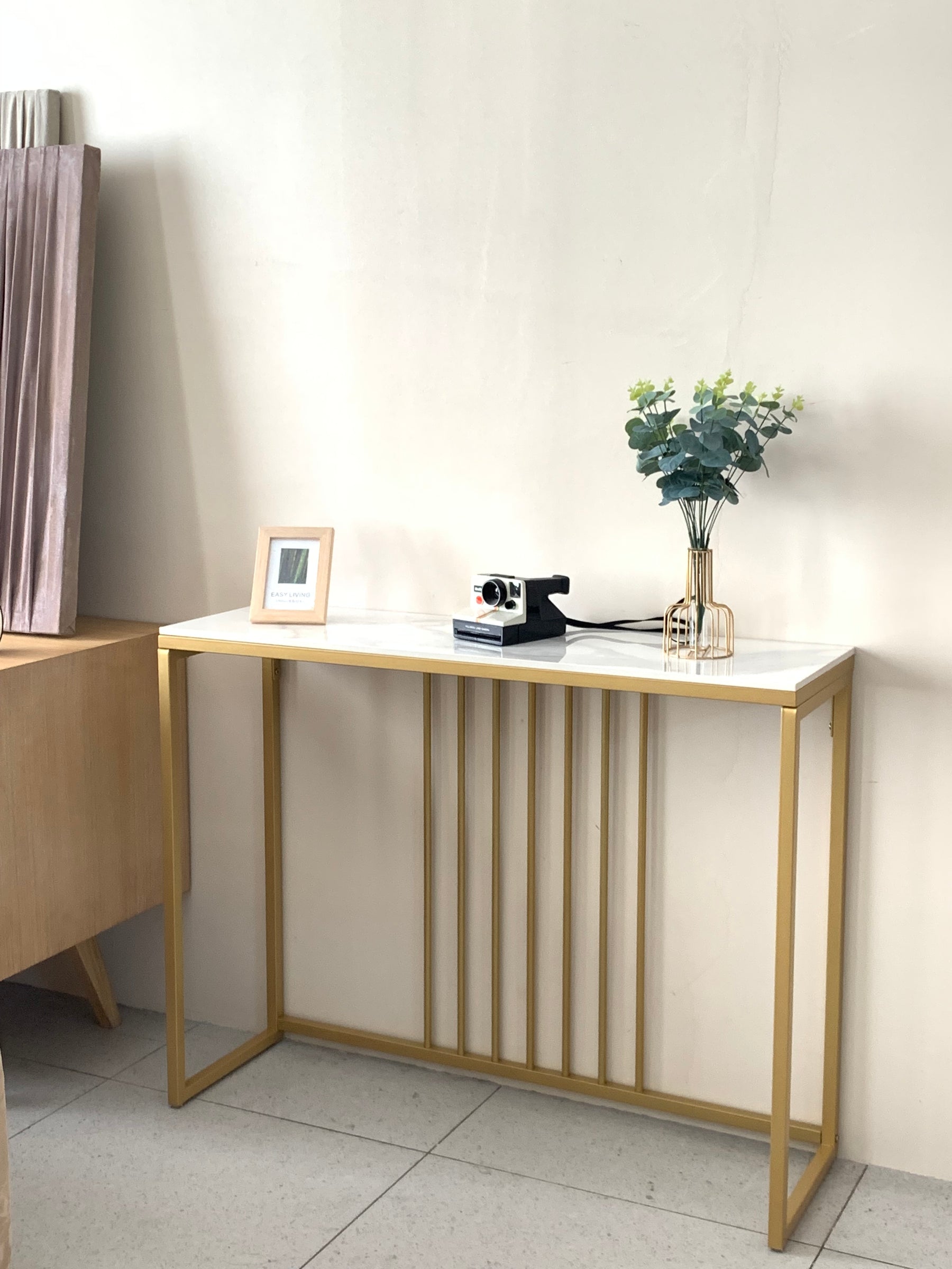 Modern Long Console Table – Slim Sofa Table for Hallway & Foyer – WisFor